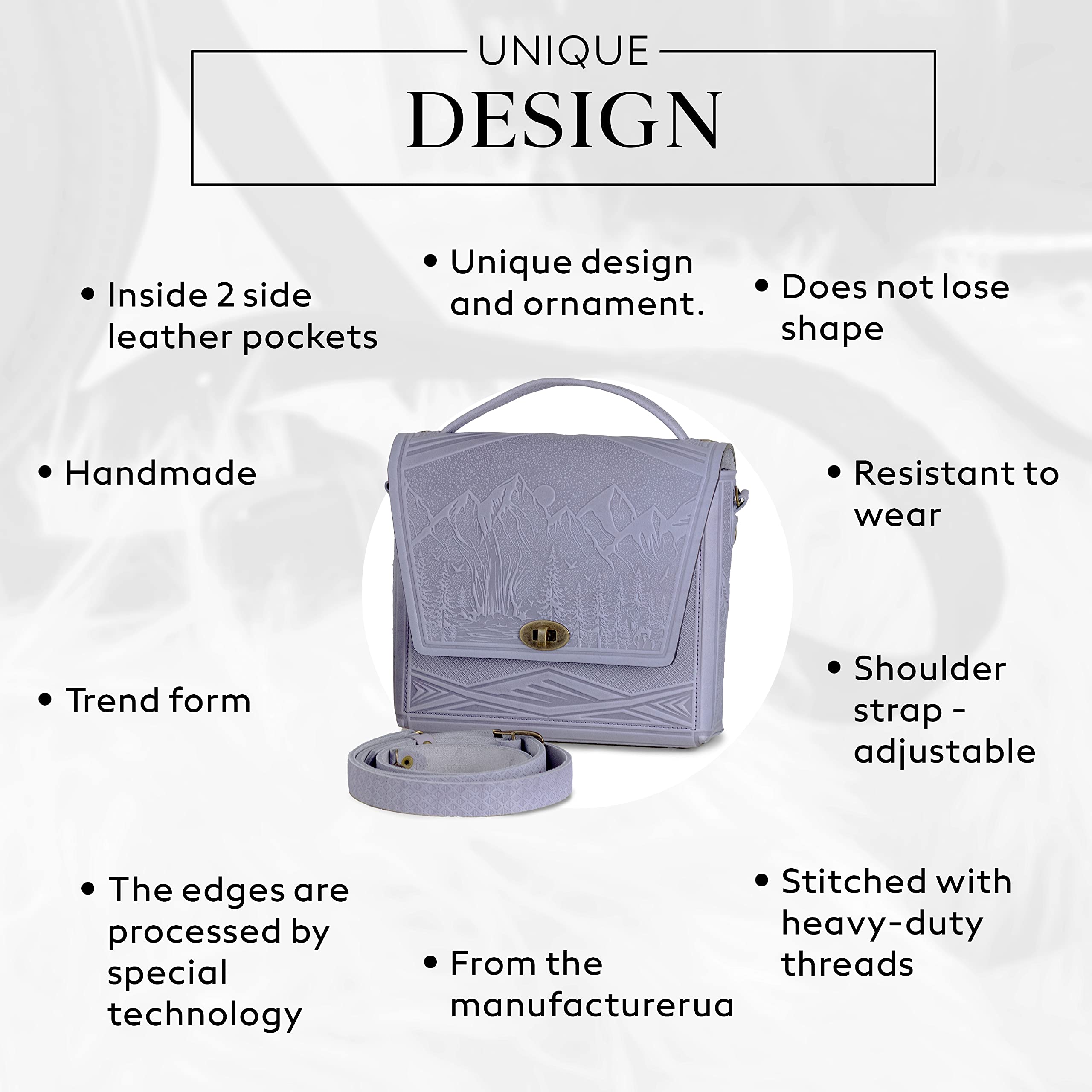 Personalized Genuine Leather Crossbody Handmade Bag for Women - Every Day Use Leather Shoulder Handbags - Vintage Purse Peyzazh Small Create Your Custom Bag