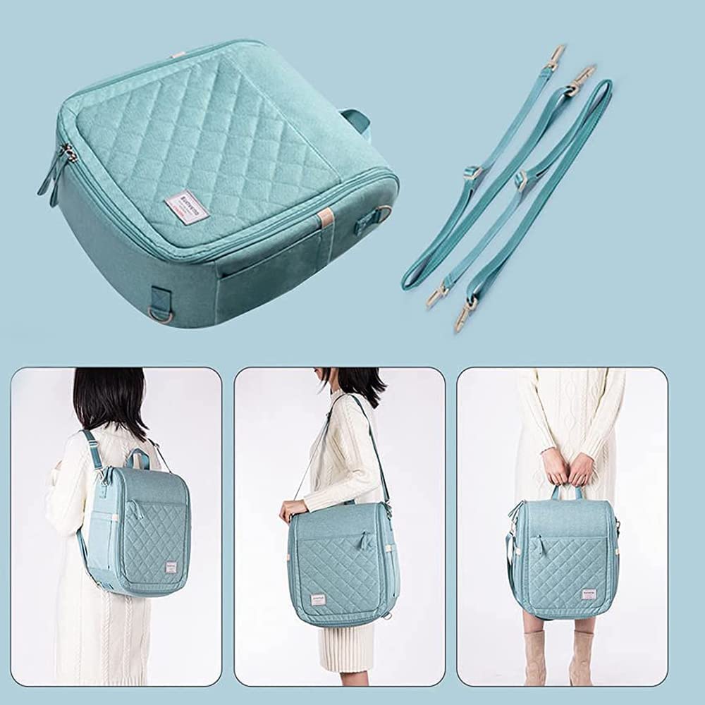 SUNVENO Baby Diaper Backpack Changing Station Bag, Multifunction Large Bags with Cotton Changing Pad, Stylish Travel Back Pack Bag for Moms Dads (Green)