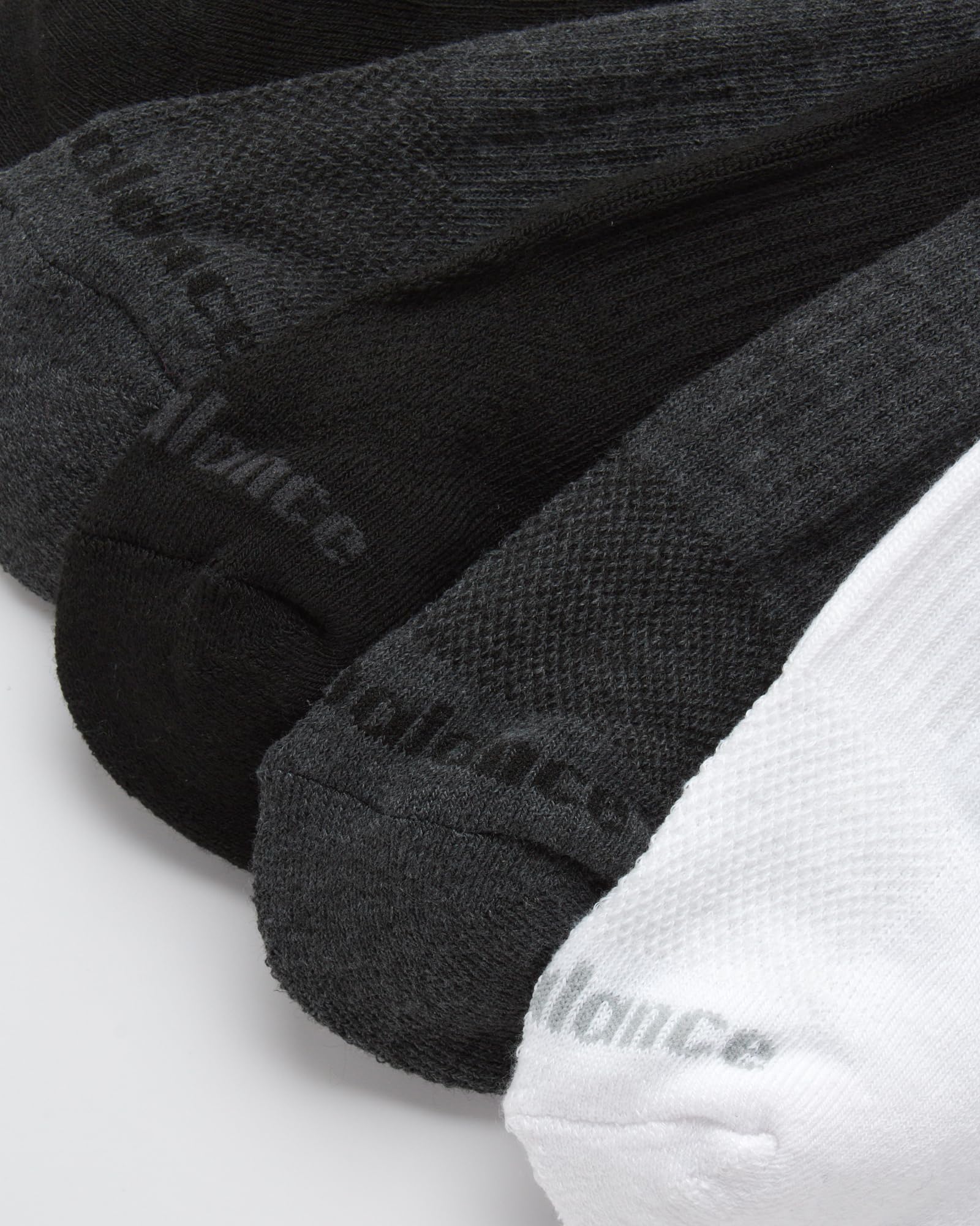 New Balance Men's Athletic Arch Compression Cushion Comfort Crew Socks (10 Pack), Size 6-12.5, White/Grey/Black