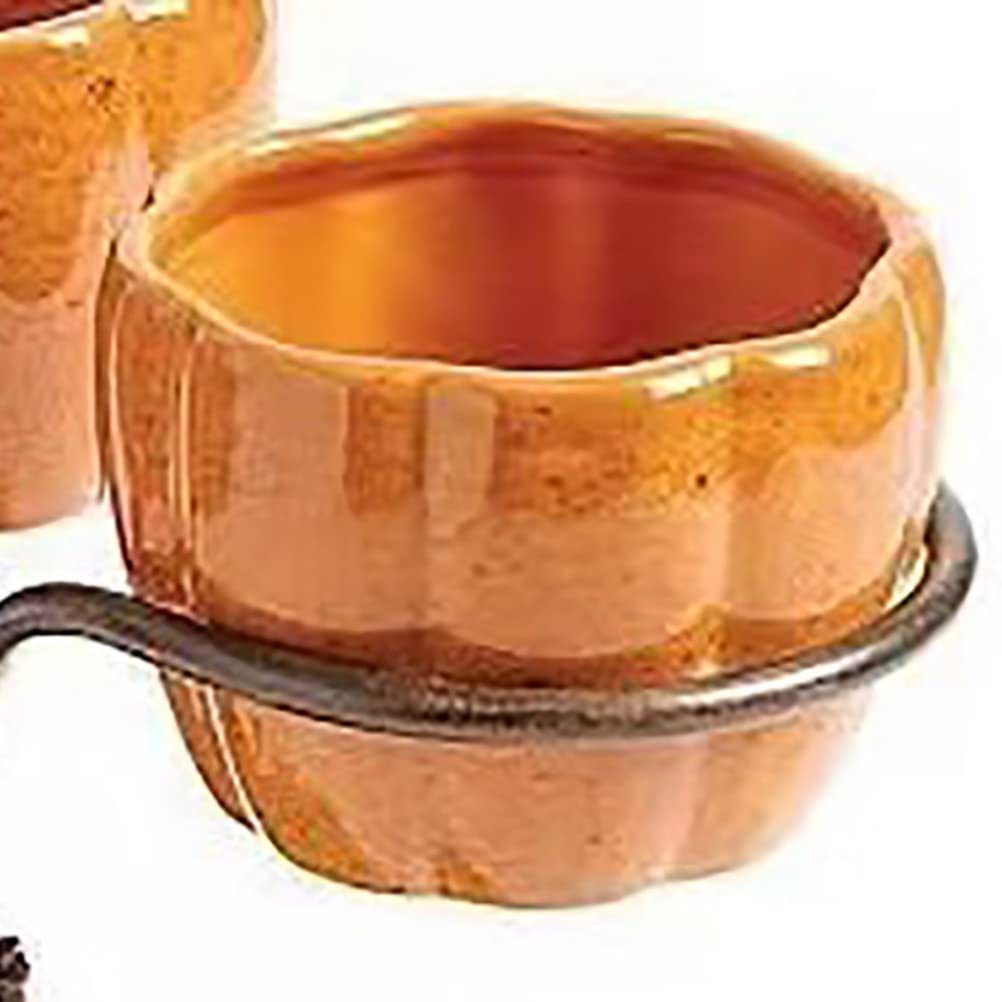 LIANGLIDE Halloween Pumpkin Snack Bowl Stand Halloween Candy Bowl Collapsible Party Trays Pumpkin Bowls on Broom for Serving Snacks Salad Dessert Halloween Party Decorations