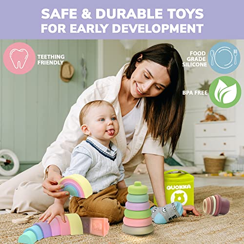 QUOKKA Educational Toys for Kids 5-7 Year Old - USA World Maps Puzzle Learning Wall Chart for Toddlers - Interactive Speech Therapy Poster Boy Girl