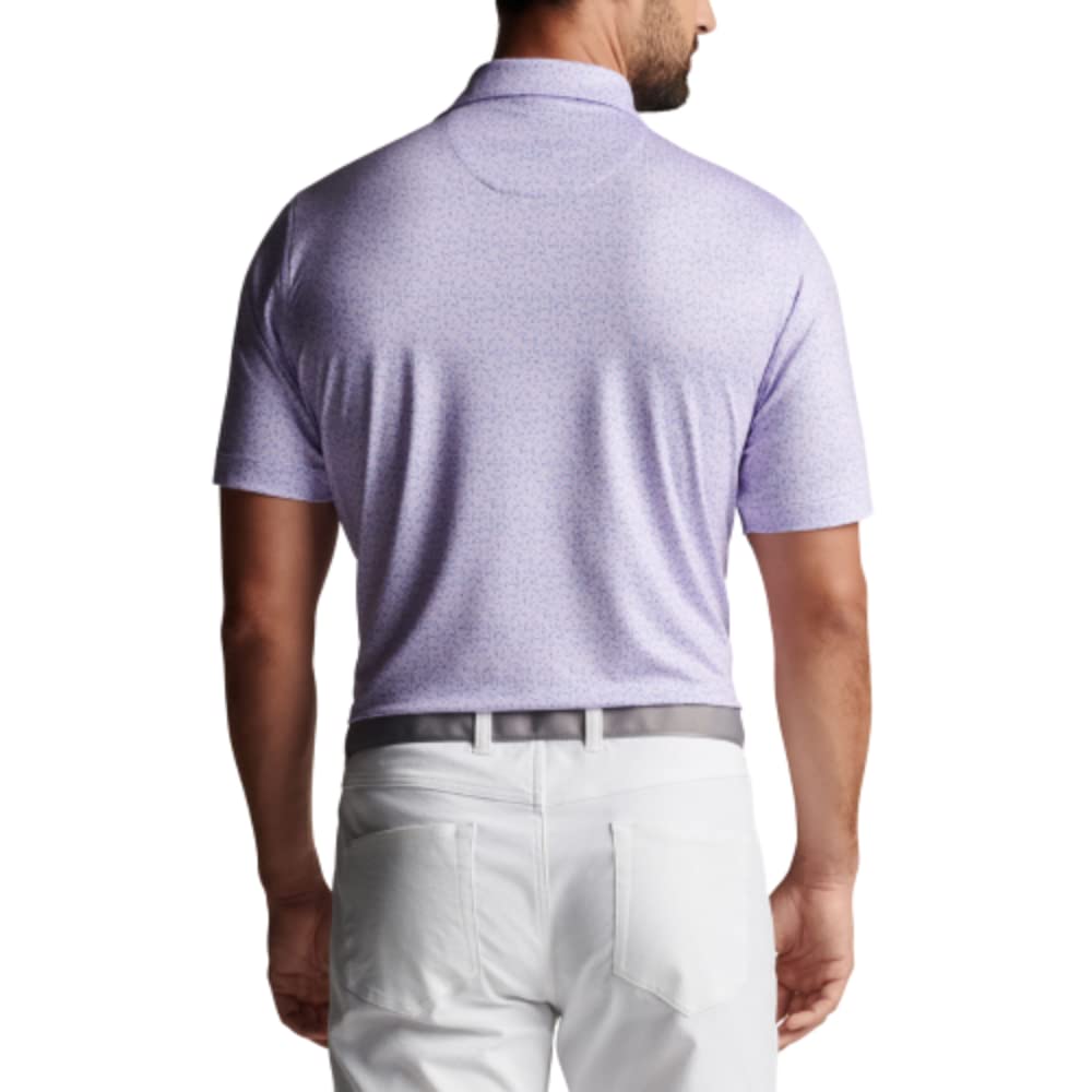PETER MILLAR Mens Sterling Performance Print Jersey Golf Polo - Shaved Ice XL