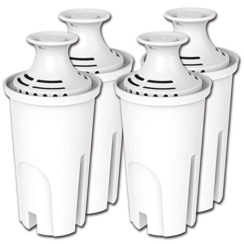 Replacement for Brita Filter, Brita Water Pitcher. PUREUP Filter Compatible with Brita Pitcher Filter Standards Grand, Lake, Capri, Wave Classic 35557, OB03,Pack of 4-Reduces Bad Taste & Odor