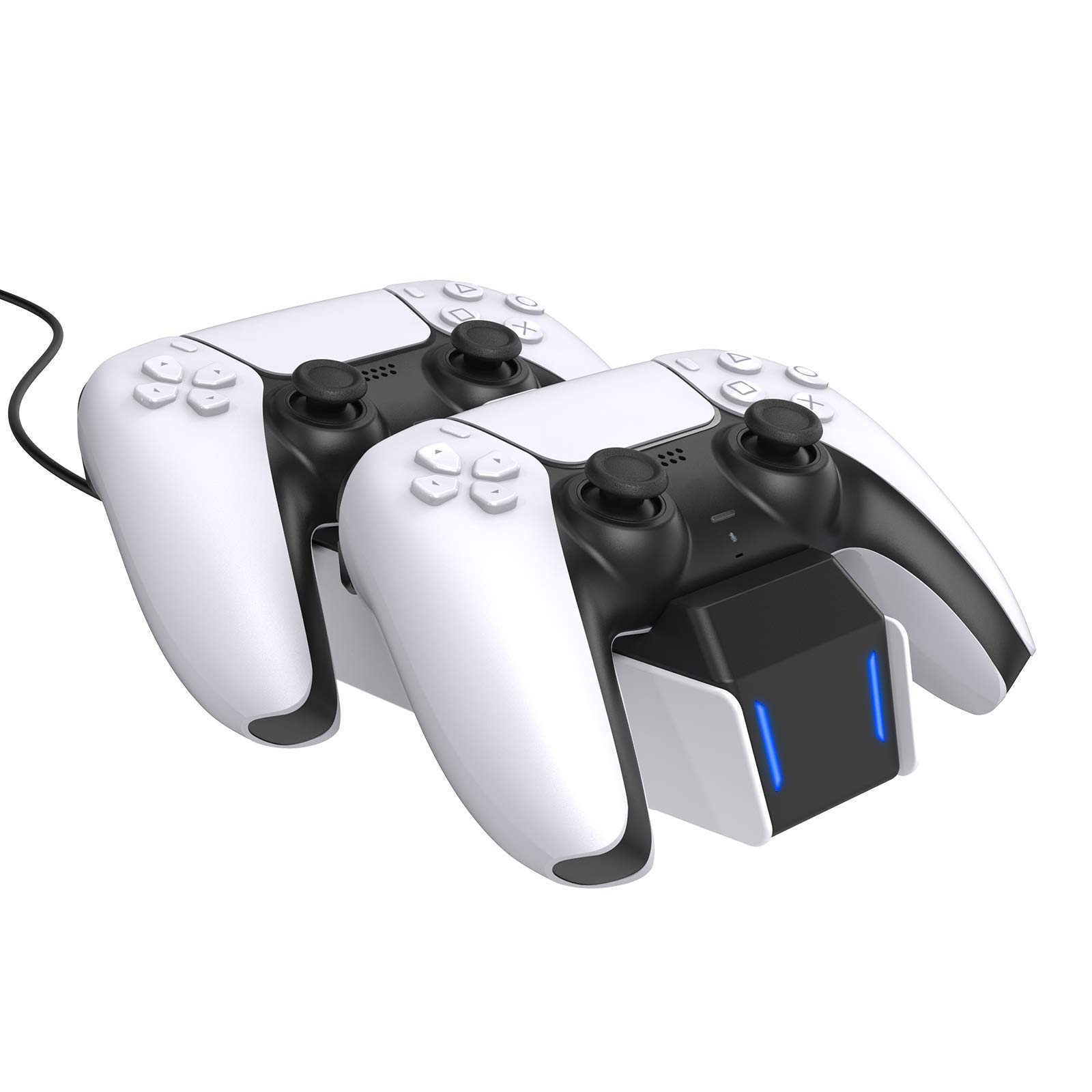 PS5 Controller Charger Station for Men Dad Boyfriend PS5 Fast Charging Station with Fast Charging Playstation 5 Dual Controller Charging Stand for DualSense Charging Station Black