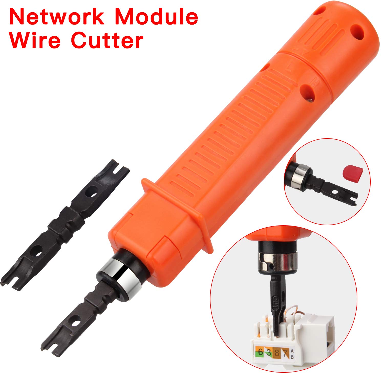 RJ45 Crimper Tool Kit, Preciva Cat5 Cat5e Ethernet Crimping Tool Set with One Network Cable Tester, 20PCS RJ45 Connectors, One Wire Stripper, 50PCS Cable Ties and Wire Punch Down Impact Tool