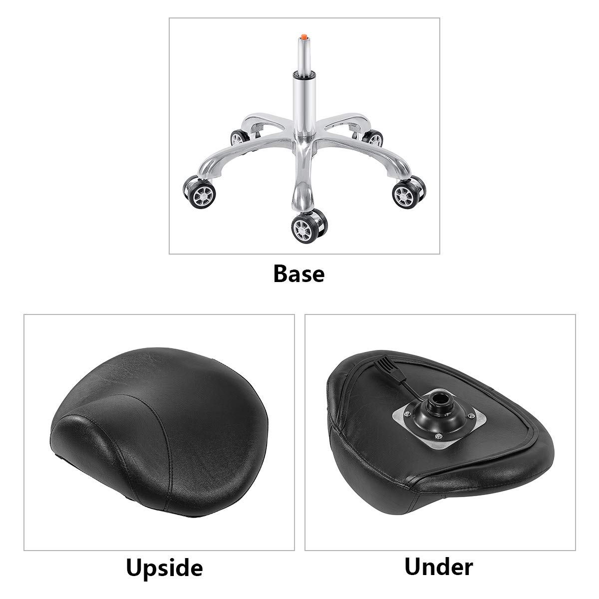 Senkelly Saddle Stool Rolling Swivel Ergonomic Stool Chair for Salon