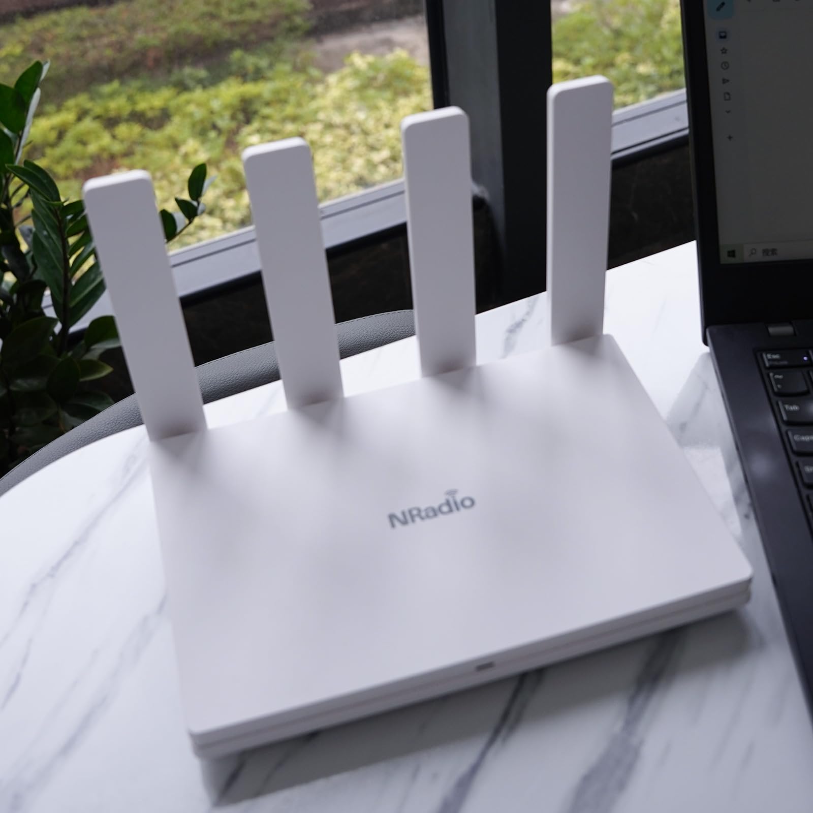 NRadio WiFi Router, AC1200 Dual Band Wireless 4G LTE Router with SIM Card Slot, Unlocked Mobile Hotspot for Home Office - Plug and Play (4 Antenna),C6