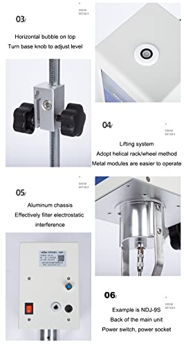 NDJ-8S Digital Rotational Viscometer with 4 Types of rotors and 8 speeds
