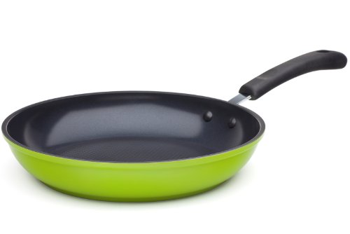 Ozeri Frying Pan 3-Piece Set (8", 10", 12") β 100% PTFE PFC, APEO, GenX, NMP and NEP-Free German-Made Coating, Green