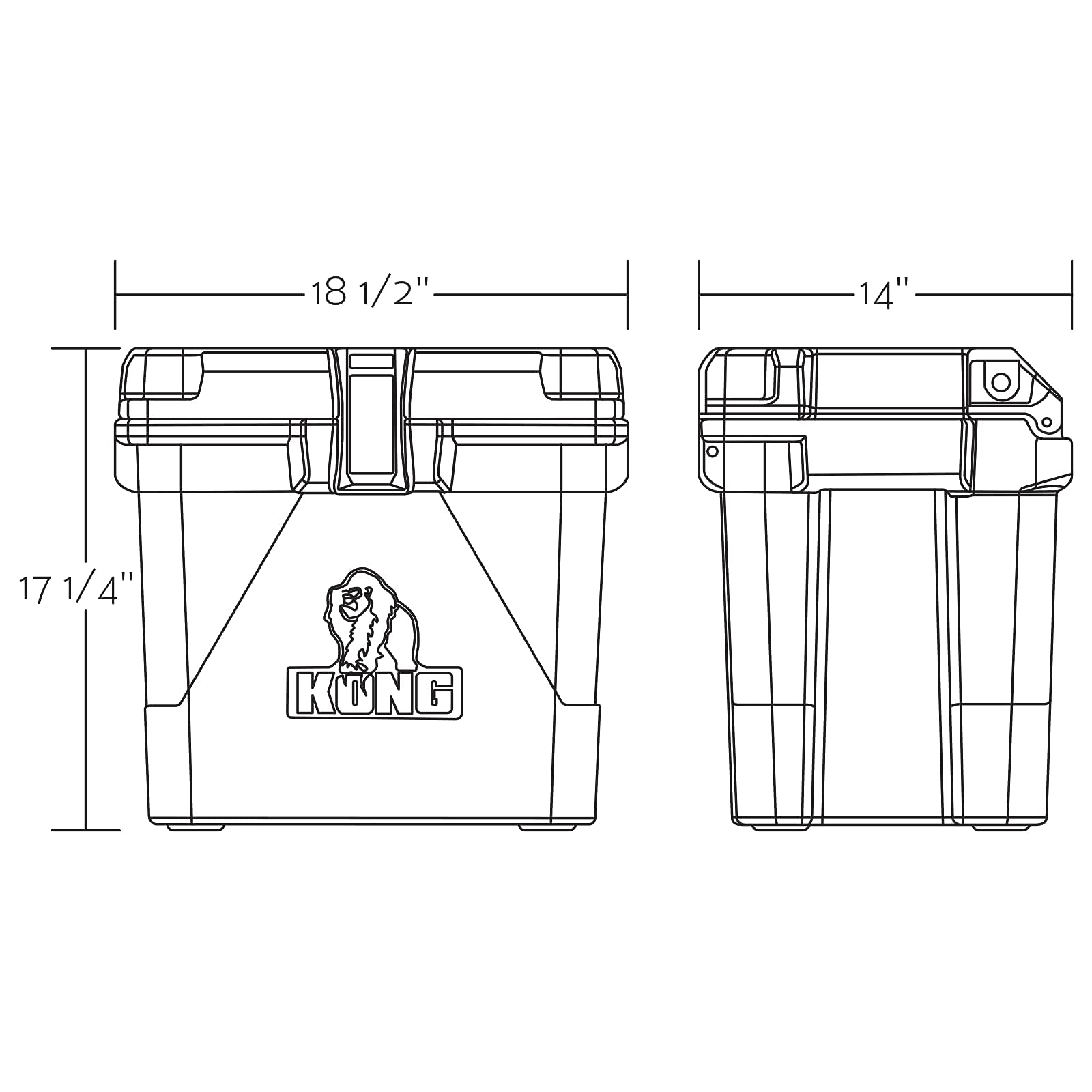 KONG Coolers | 20 Quart Cooler | Made in The USA | Durable Rotomolded Cooler (Rugged Red)