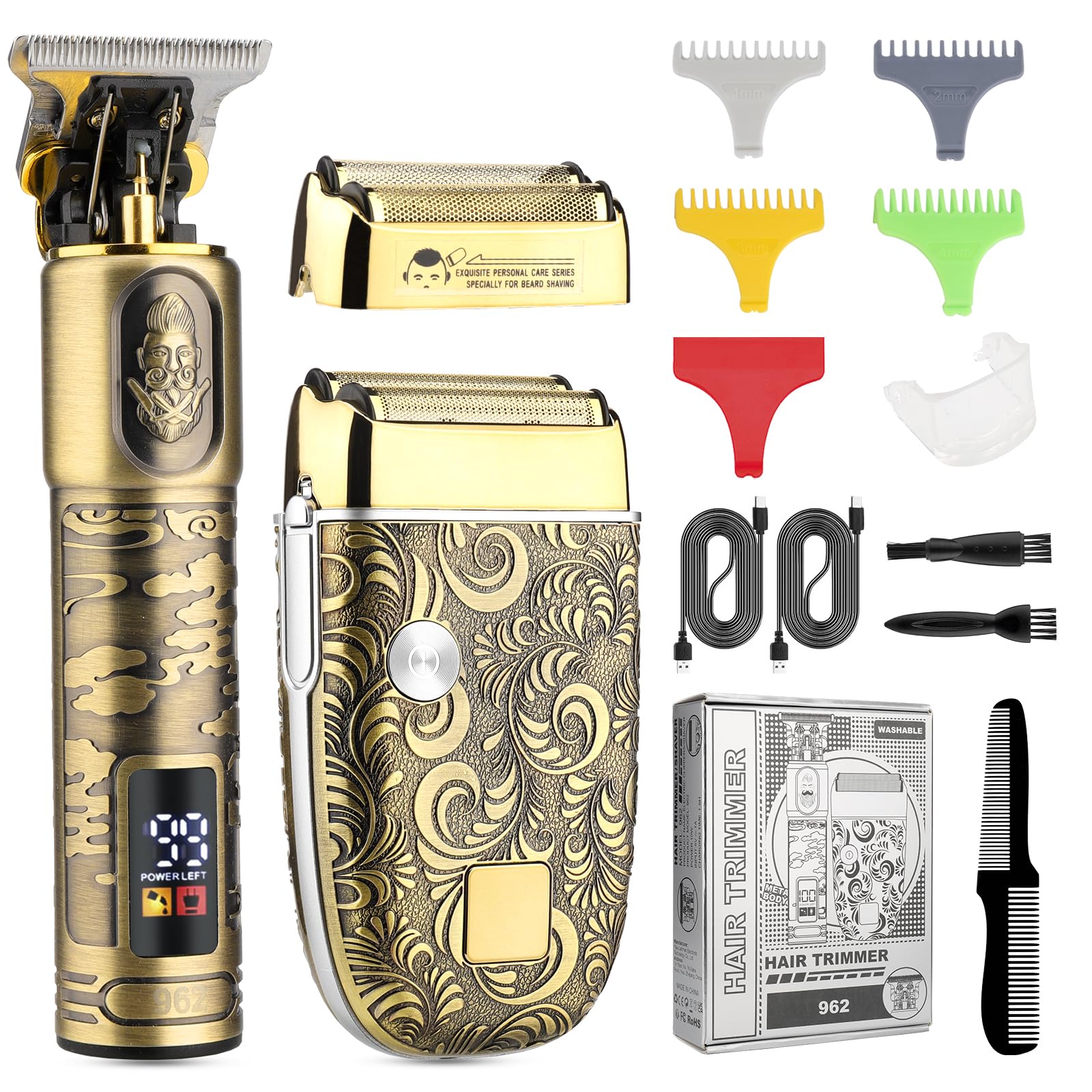 Soonsell Nose Hair Trimmer+T Blade Hair Trimmers for Family+Foil Shaver Trimmer Set