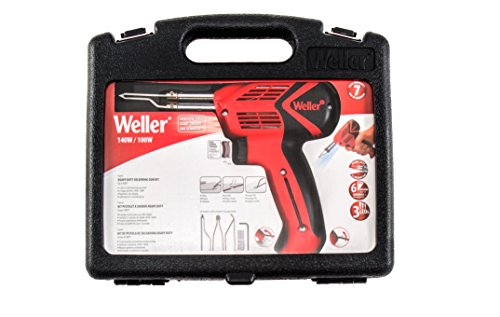 Weller 9400PKS 120V Dual Heat 140/100W Universal Soldering Gun Kit with 6 Second Heat Up Time and LED Lighting
