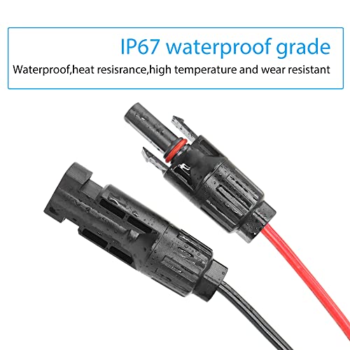 RIIEYOCA Solar Connector to Cigarette Lighter Female,12AWG Cable 12V-24V Cigarette Lighter Female Seat Connect Solar Panel,for Cigarette Lighter Connecting The Device to Supply Power use