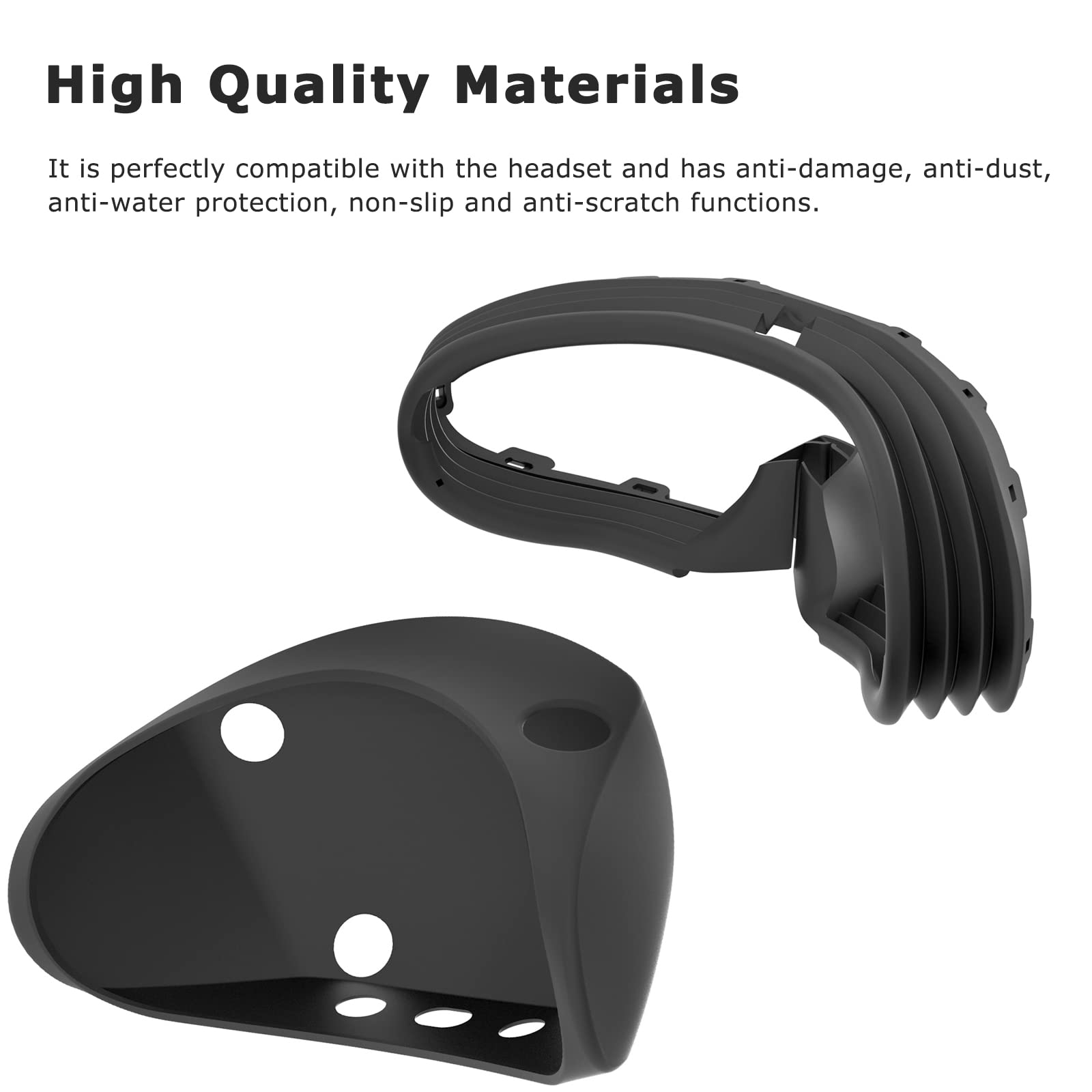 PONATTENO for PS VR2 Headset Protective Cover Silicone VR Face Cushion Shock Absorption Anti-Scratch