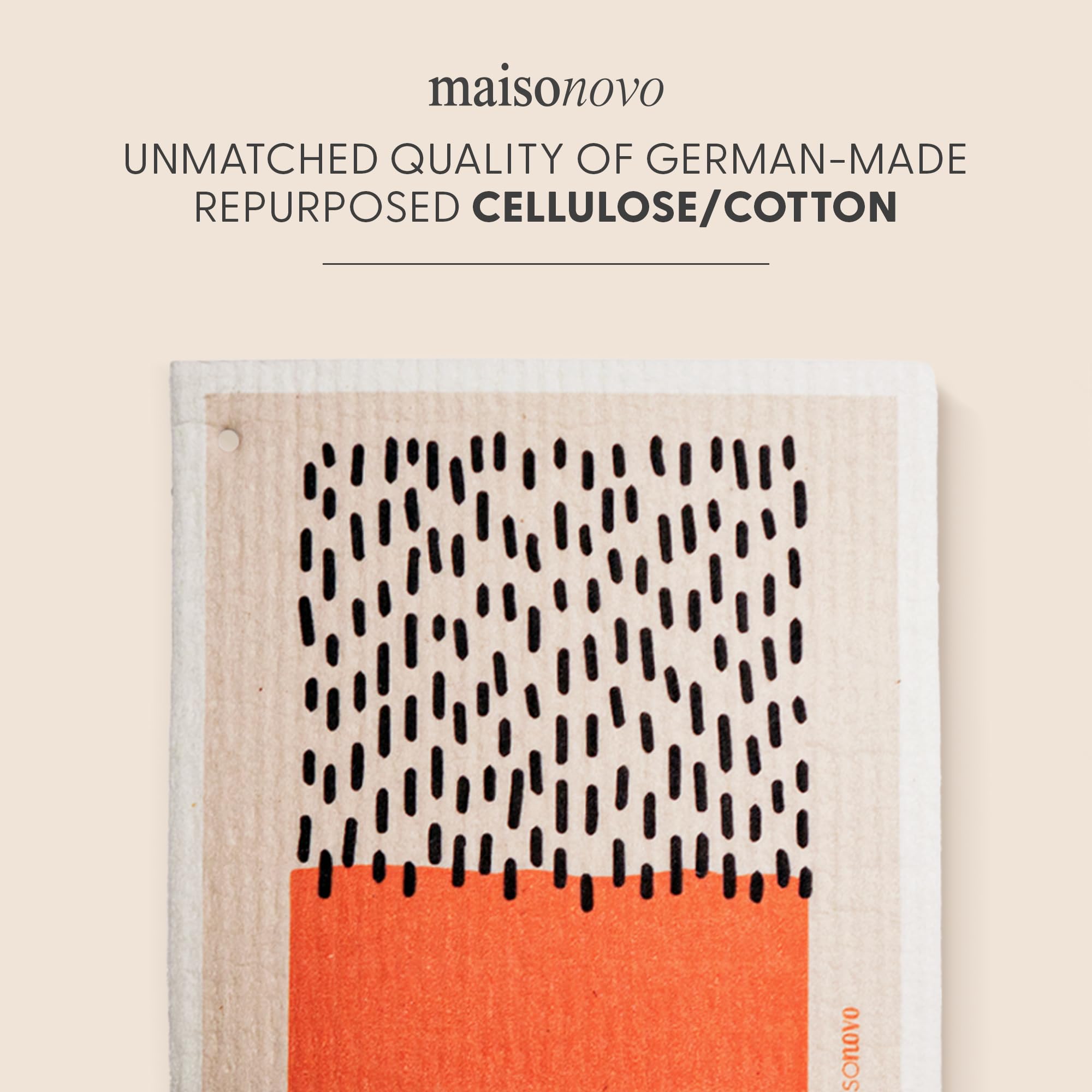 MAISONOVO Swedish Dishcloths | Swedish Dish Towels - Abstract Docle(B) Pack of 2 | Reusable Paper Towels | Reusable Dishcloths | Swedish Dishcloths for Kitchen
