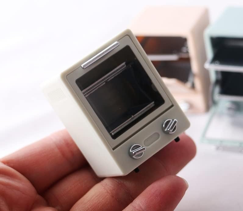 Miniature Microwave Dollhouse Oven Kitchen Furniture 1 12 Scale Accessories Mini House Oven Model Miniatures Plastic Mini Kitchen Appliance DIY Accessory Decoration (White)