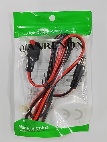 QIANRENON 45A Connector to DC Solar Extension Cable DC5525 (5.5 x 2.1mm) to Solar Panel Power Plug Adapter Connector 16AWG for Portable Generator Backup Battery& Foldable Solar Panel 3.9ft/1.2m