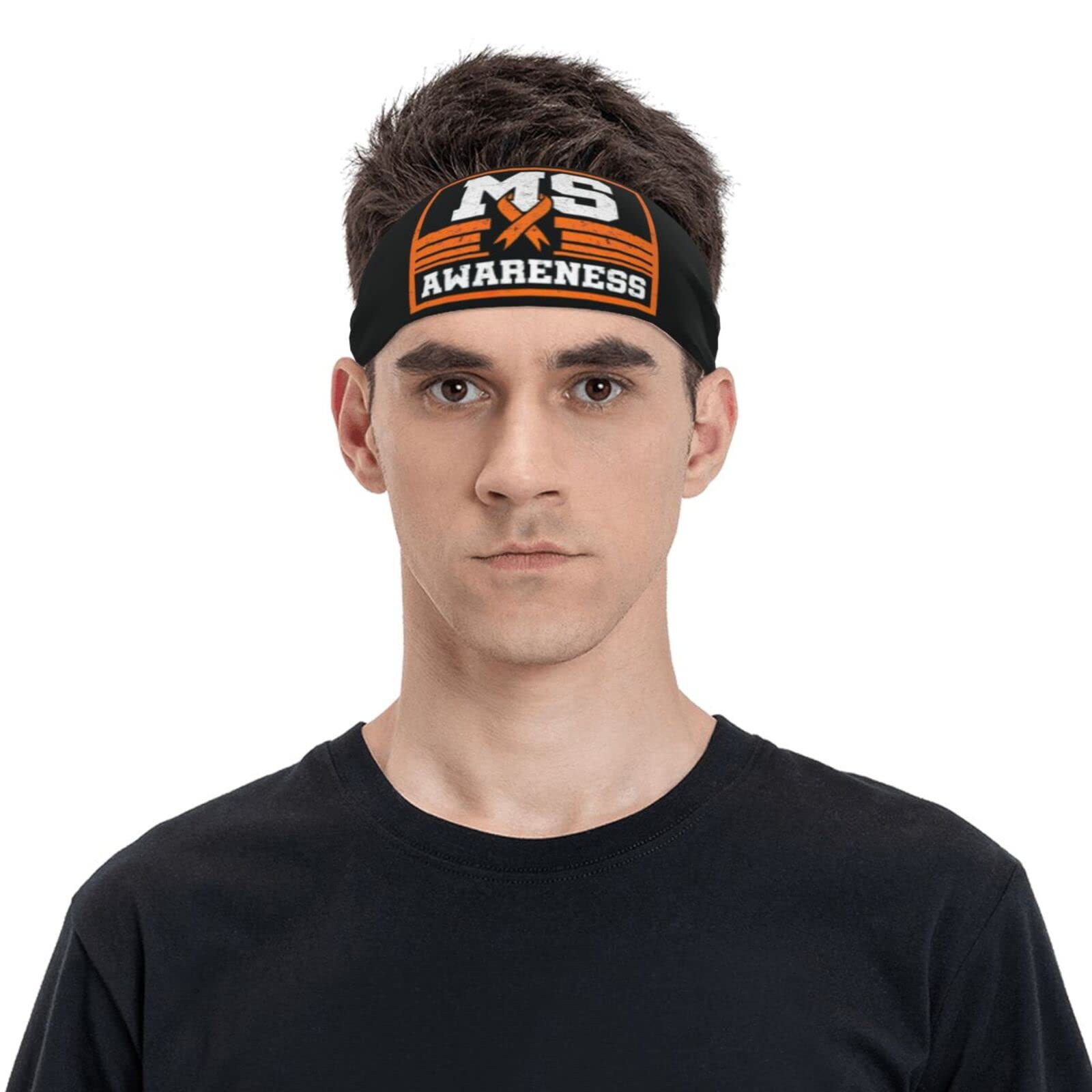 Multiple Sclerosis Ms Awareness Fitness Exercise Headband Unisex Yoga Non-Slip Quick-Drying Fitness Headband