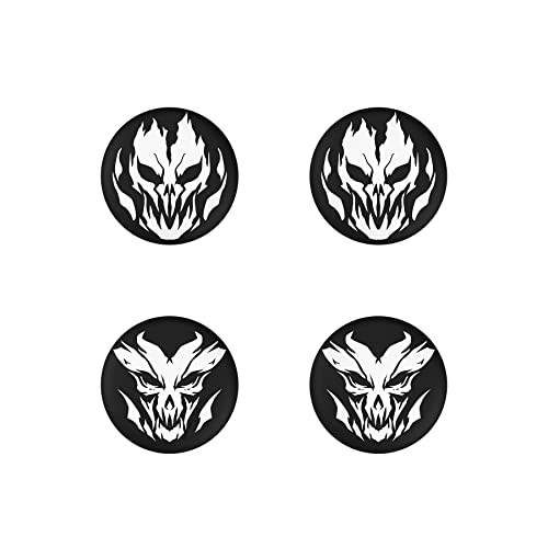 PlayVital Thumb Grip Caps for ps5/4 Controller, Silicone Analog Stick Caps Cover for Xbox Series X/S, Thumbstick Caps for Switch Pro Controller - Fire Demons