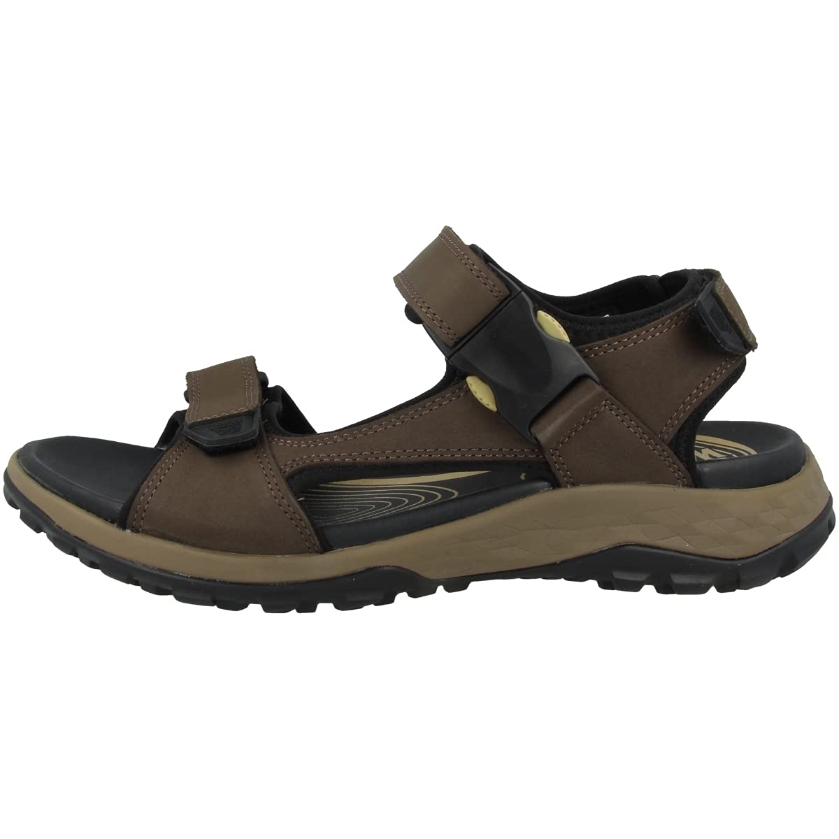 Jack Wolfskin Men's Rocky Path Hiking Sandal Boot, Brown Dark Brown Black, 13