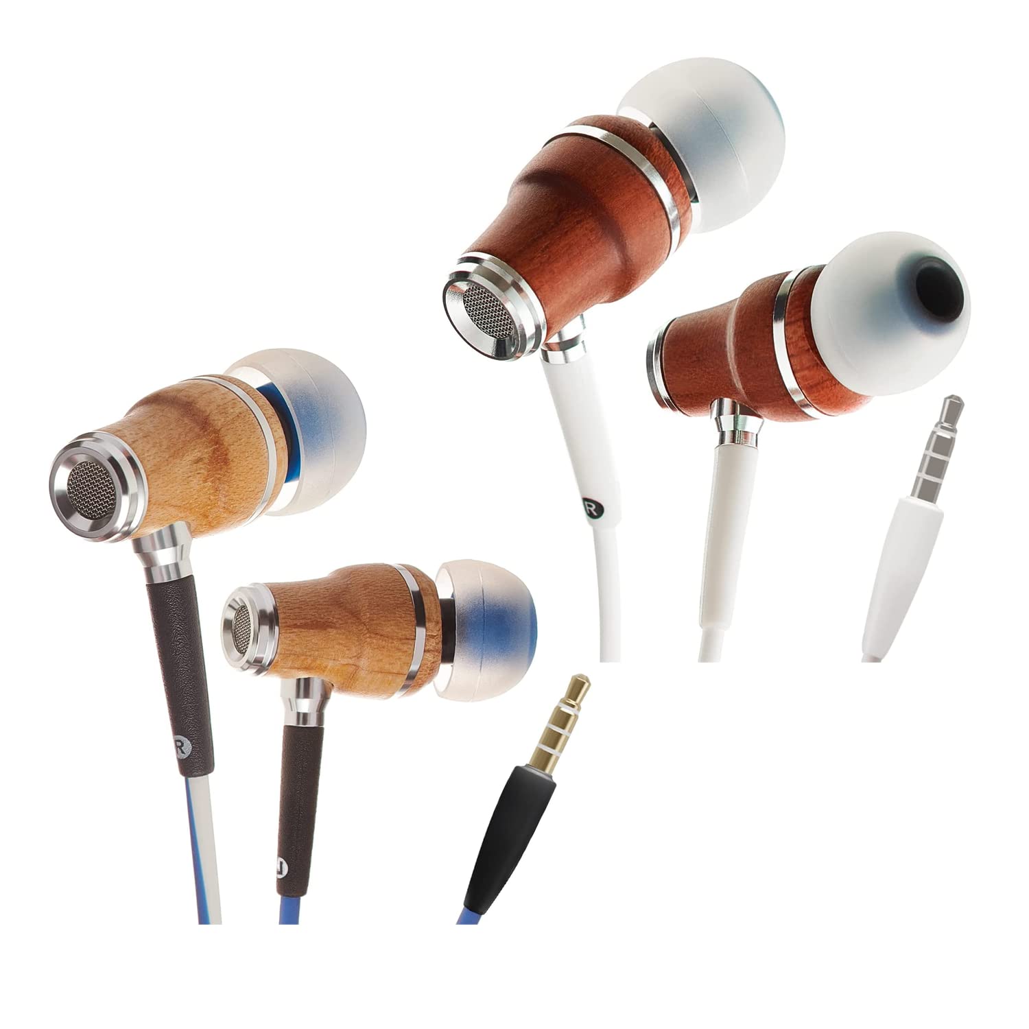 Symphonized Save 10% on NRG X Wired Earbuds with Microphone with 90% Noise Cancelling White & Blue Set