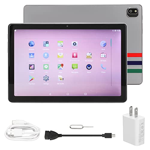Tablet, 6G RAM 256G ROM 5G WiFi Dual Band Octa Core Processor 100240V 10 Inch Tablet for Travel for Home (US Plug)
