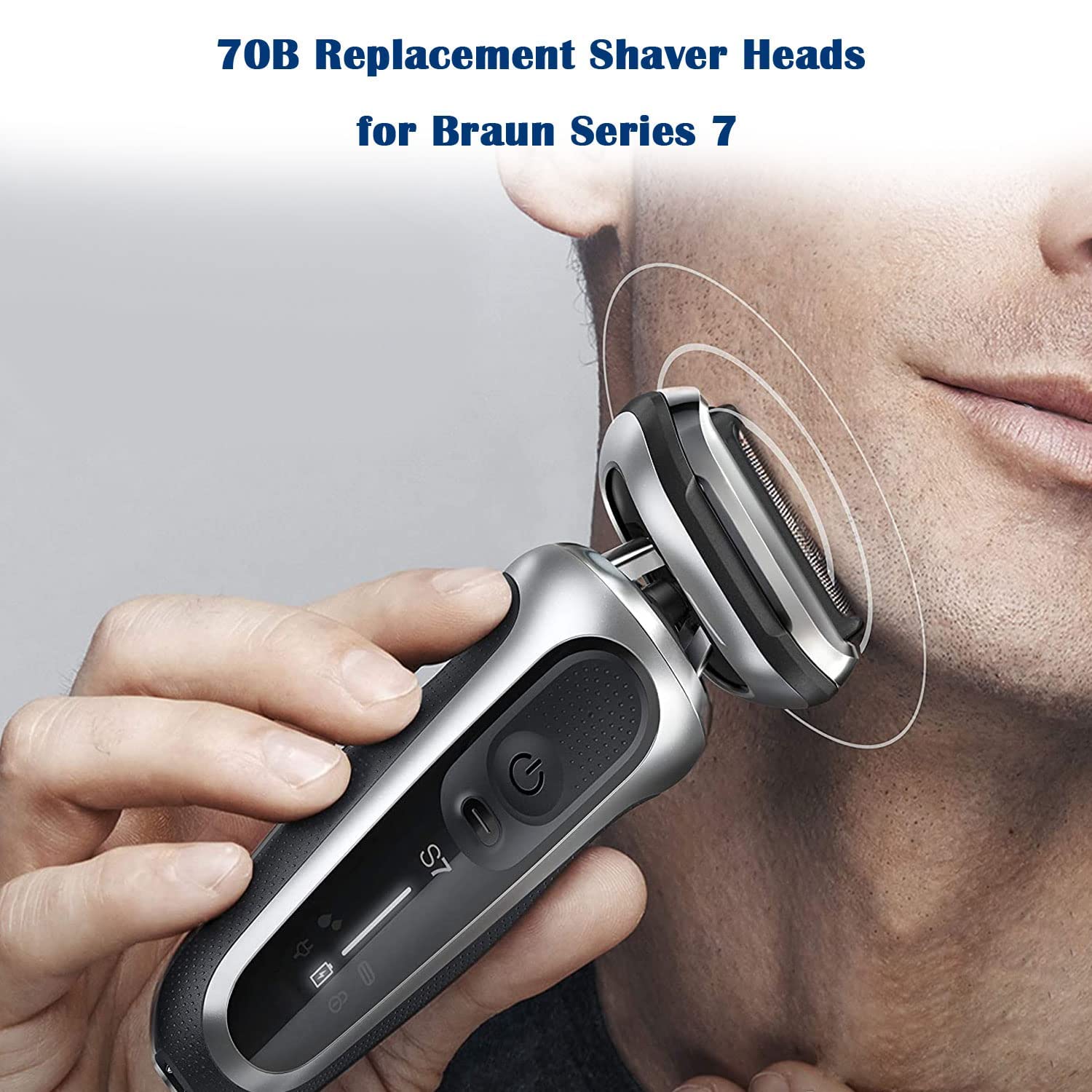 Series 7 70B Replacement Head Blades Fit for Braun Series 7 Shavers Electric Men's Razor, 70B Replacement Head Fit for Braun 7720, 750CC, 760CC, 765C, Shaver Replacement Heads Blade for Model Series 7