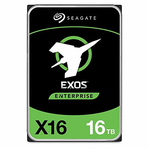 Seagate 16TB HDD Exos X16 7200 RPM 512e/4Kn SATA 6Gb/s 256MB Cache 3.5-Inch Enterprise Hard Drive (ST16000NM001G) (Renewed)