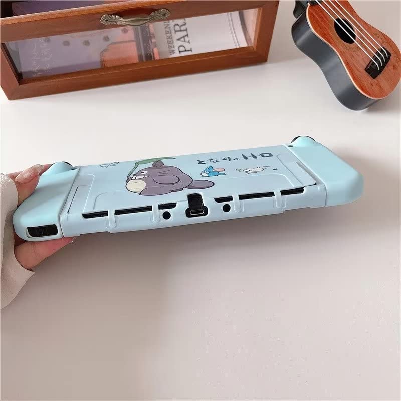 Protective Case for Nintendo Switch OLED, Cute Silicone Protective Case Soft Shockproof Cover Durable Scratch Resistant Skin - Totoro