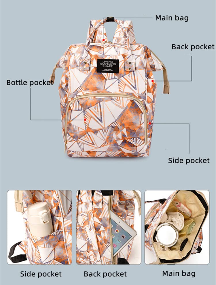 SUTMDO Diaper Changing Backpacks Multifunction Waterproof Travel Back Light Casual Backpack For Women (05cai)