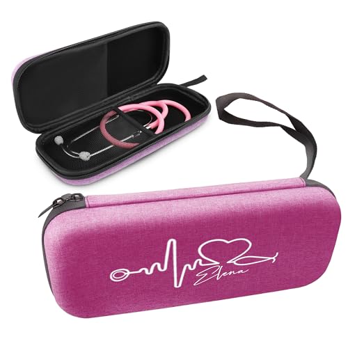 Smilets Personalized Stethoscope Case Custom Name Stethoscope Box Stethoscope Carrying Bag Hard Lightweight Stethoscope Holder Case for Nurse Doctor Nurses Week Gift