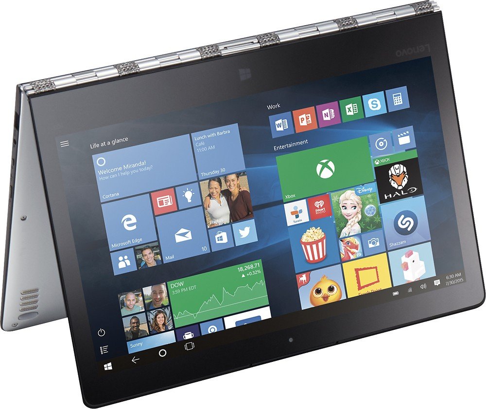 Lenovo Yoga 900 2-in-1 13.3-inch QHD+ IPS Multitouch Convertible Laptop (Core i7-6560U, 256GB SSD, 8GB RAM) -Platinum Silver