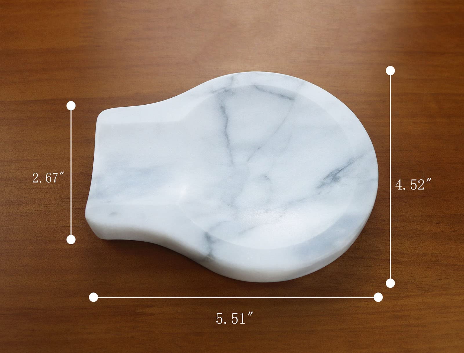 Marble Spoon Rest for Kitchen Counter, Cooking Utensil Holder for Stove Top, Spatula, Tongs Holder with Non-Slip Silicone Feet