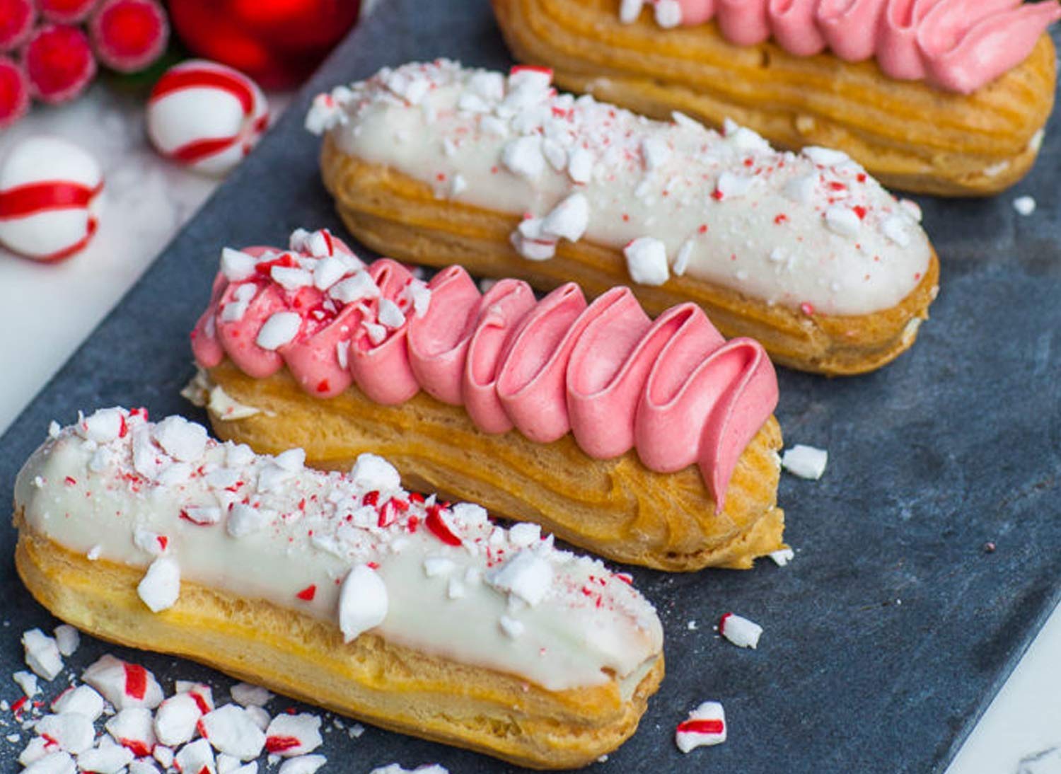 Rock the Fork - Baking Mats - Eclair Template (4-pack) Non-Stick Silicone. These Eclair Mats are Designed for Style & Function. 11 5/8" x 16 1/2" Size.