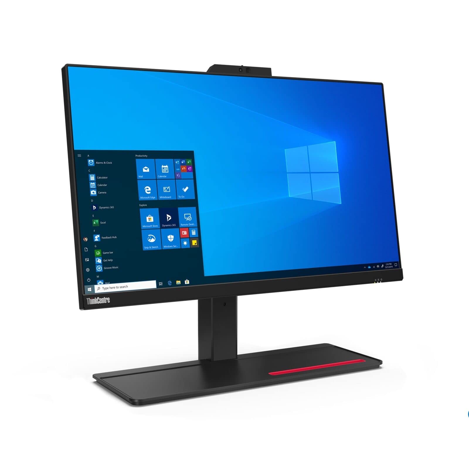 Lenovo 2023 ThinkCentre M90a 23.8" FHD IPS All-in-One AIO Desktop 6-Core Intel i5-10400 16GB DDR4 256GB NVMe SSD Intel UHD Graphics WiFi AX BT Webcam USB-C DP RJ45 Black Windows 11 Pro w/RE USB
