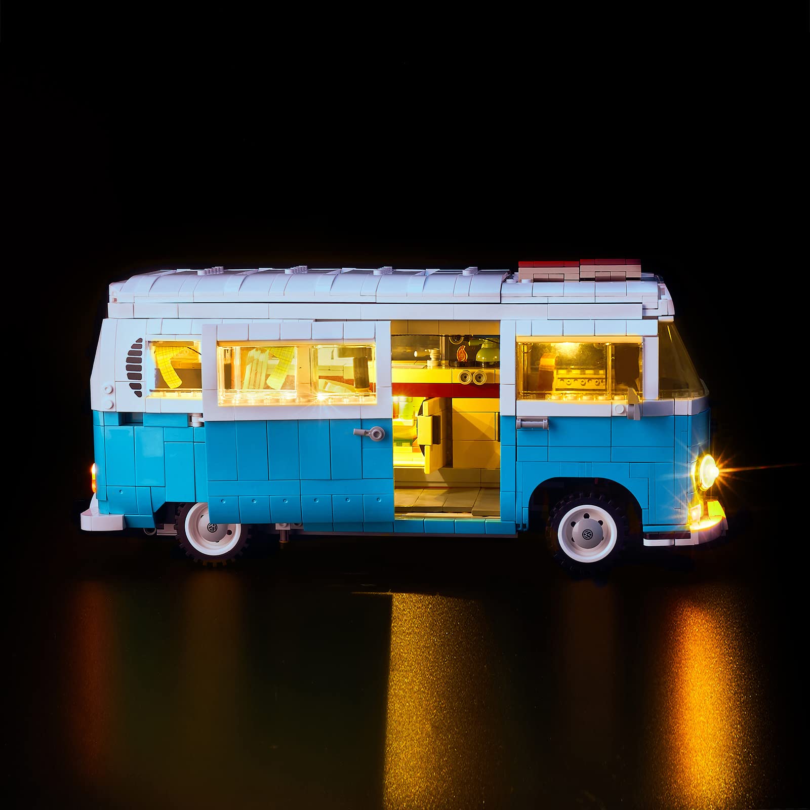 MIXIAOKIT LED Lighting Kit Compatible with Lego Volkswagen T2 Camper Van 10279 VW Bus Building Blocks Model (Model Set Not Included)