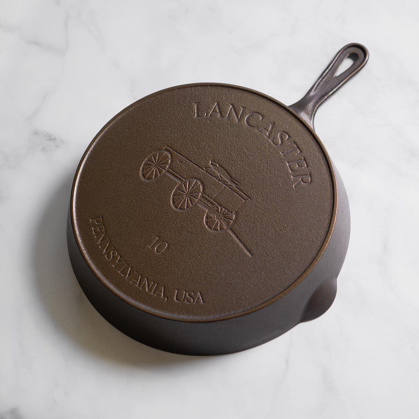 Lancaster Cast Iron No. 10 Skillet - 11-5/8-Inch Pre-Seasoned Heirloom Pan - Made in USA
