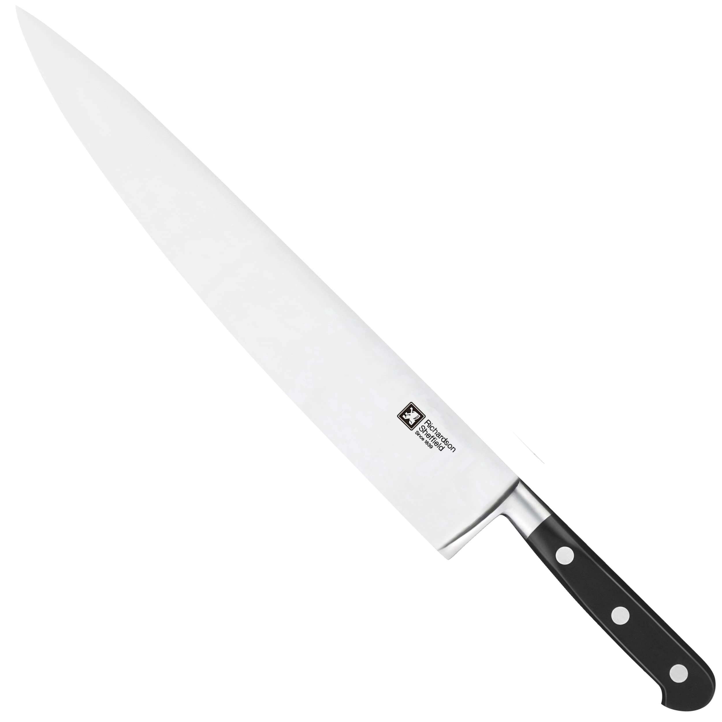 Richardson Sheffield FN197 Origin Professional Chef Knife 12", Stainless Steel, NSF Approved, Silver, Black