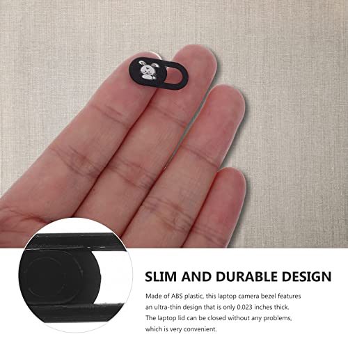 SOLUSTRE Laptop Camera Cover Slide PC Stickers 12pcs Cartoon Webcam Cover Webcam Cover Slider Webcam Slider Camera Cover for Laptop Tablet Phone Camera (Black) Computers Laptops Computer Camera