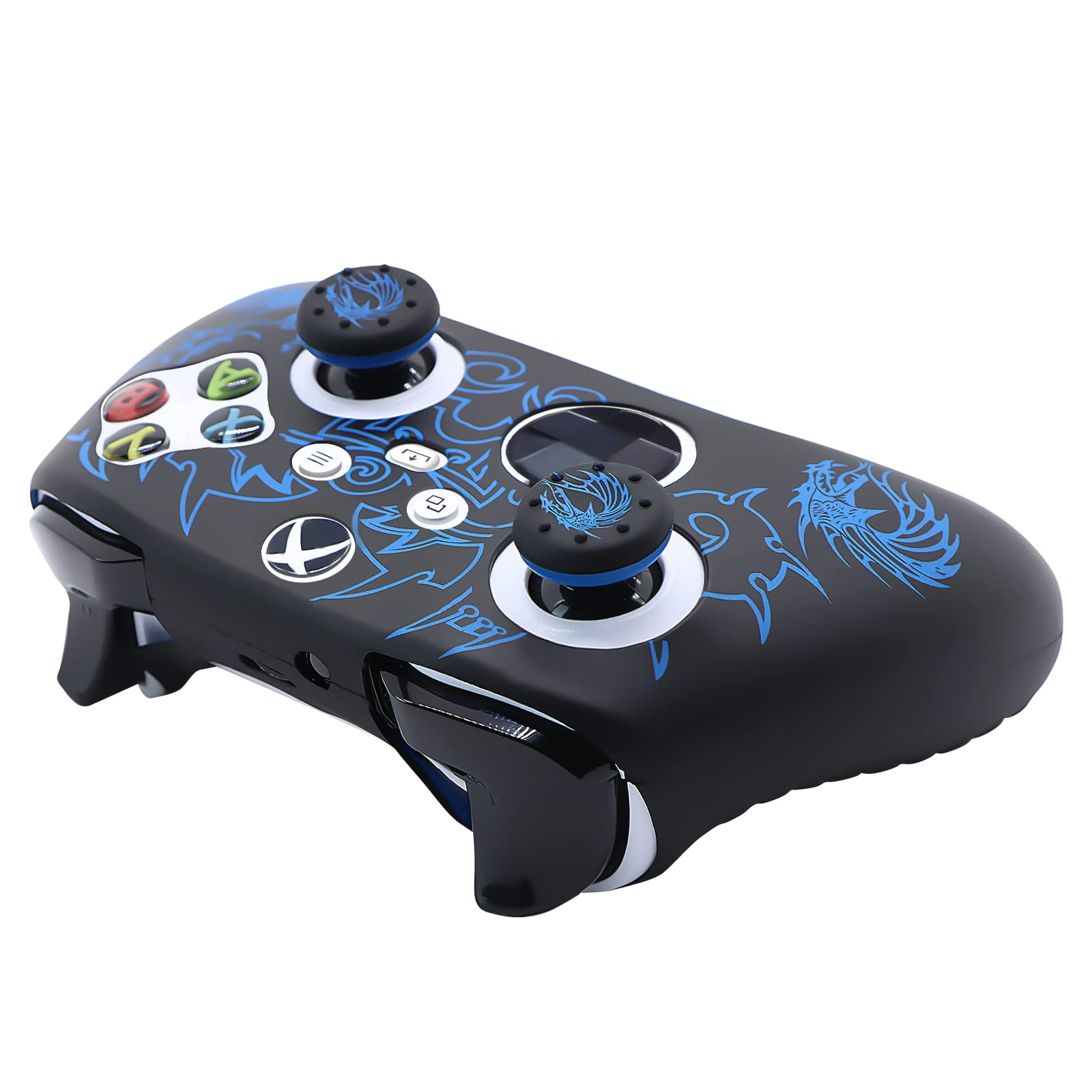 Protective Case for Xbox Series X/S Controller Skin Glitter Silicone Anti-Slip Silicone Cover Protector Compatible with Xbox Series S/X Controller with 2 Thumb Grips Caps