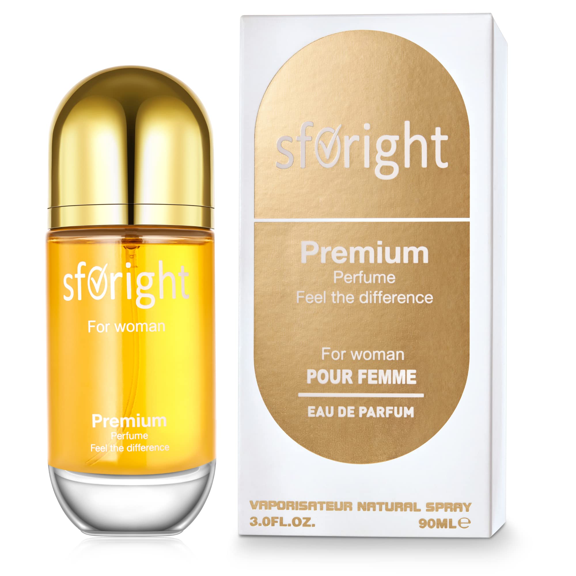 sfright Caroline Herrera Rose Inspired Fragrance For Women - Bubbly Rosé, Peach Blossom, Jasmine - Fresh, Dynamic, Sensual - Day and Night Wear - Edp Spray 3.04 Oz
