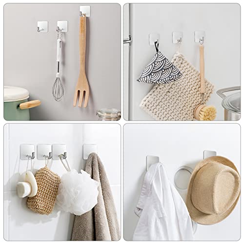 VIS'V Silver Adhesive Hooks -8 Pcs