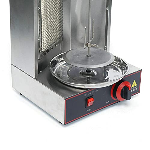 Shawarma Grill Machine, 110V LPG Gas Doner Kebab Machine Rotating Grills Vertical Broiler Pastor Grill Machine, Vertical Rotisserie for Chicken Roast,Turkey Roast,Tacos, Roast, Beefer