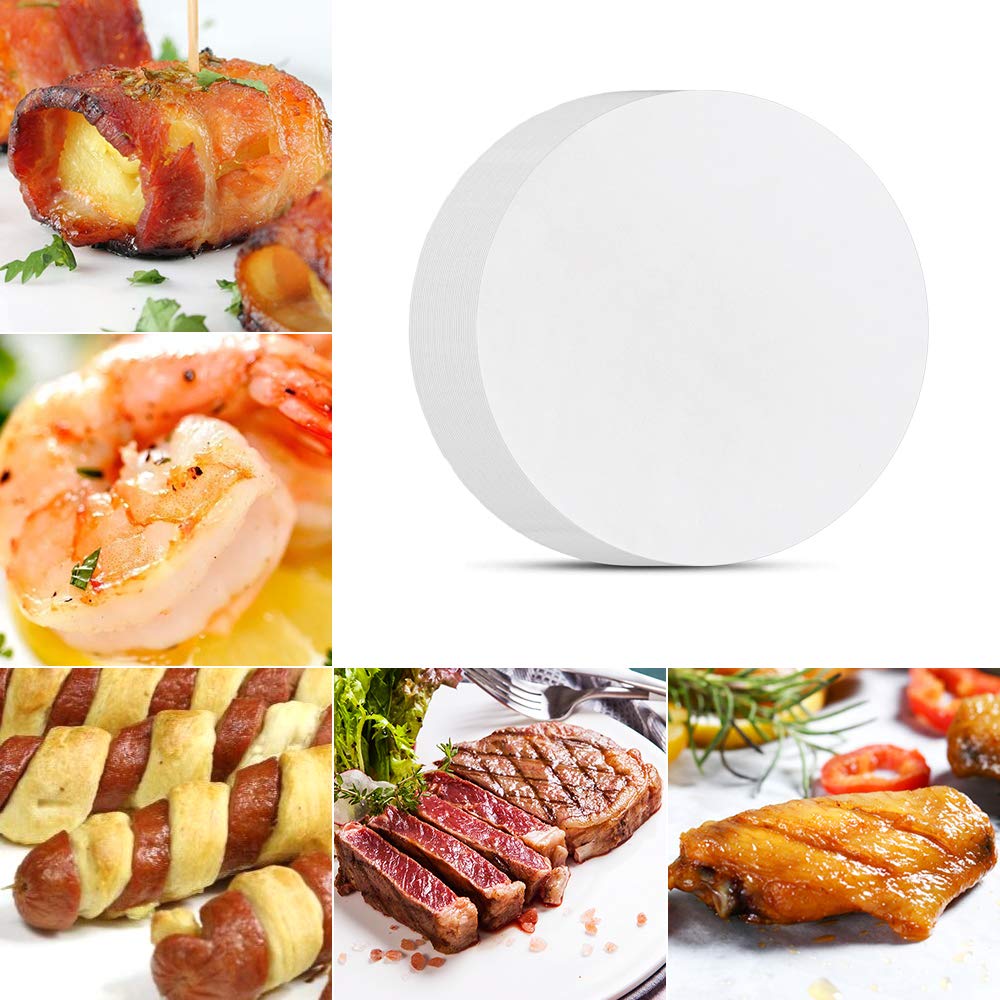 Parchment Paper Rounds, Set of 200, Non Stick 6 Inch Baking Parchment Paper/Parchment Baking Circles for Springform Pan, Tortilla Press and so on(4.5/5.5/7/8/9/10/12inch Available)