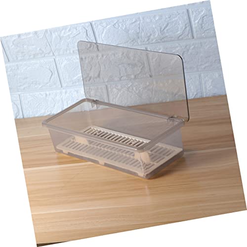Luxshiny 3pcs Black Silverware Container Lid and Lid- Tableware Flatware Transparent Chopsticks Organizer Proof Countertop Organizers Cutlery Drain Storage Transparent- Tray