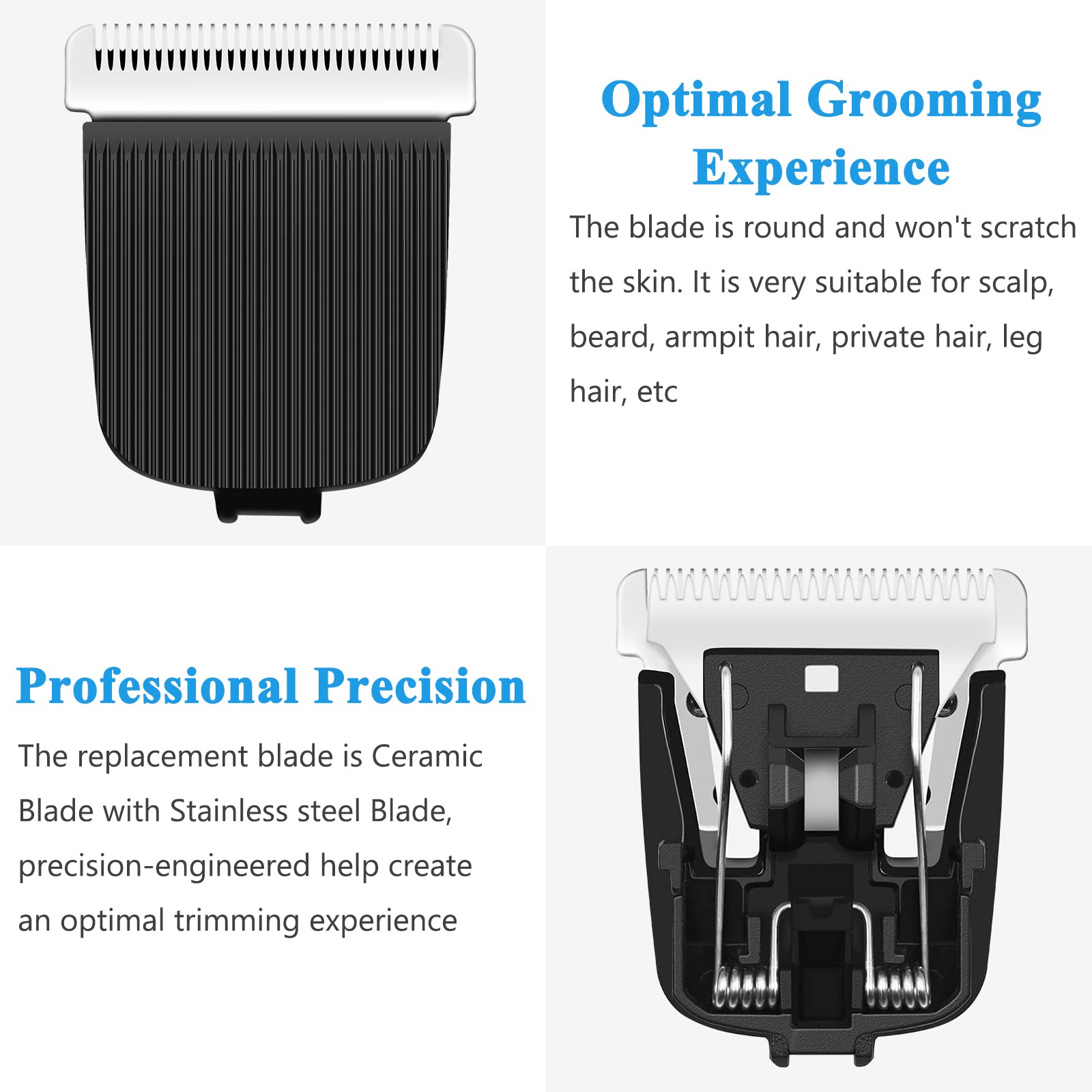 Replacement Blade for Manscaped The Lawn Mower Electric Groin Hair Trimmer blade, Hygienic Snap-in Replacement Blades Compatible with Manscaped The Lawn Mower 4.0 3.0 2.0 Replaceable Blade, Pack of 2