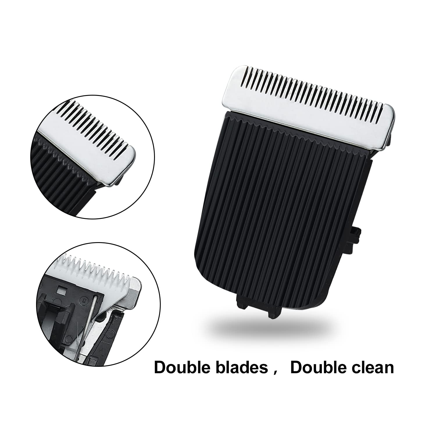 Replacement Blades Compatible with Manscaped Lawn Mower Groin Hair Trimmer, Compatible with Manscaped 4.0 3.0 2.0 Replaceable Blade, Black (2 Pack)