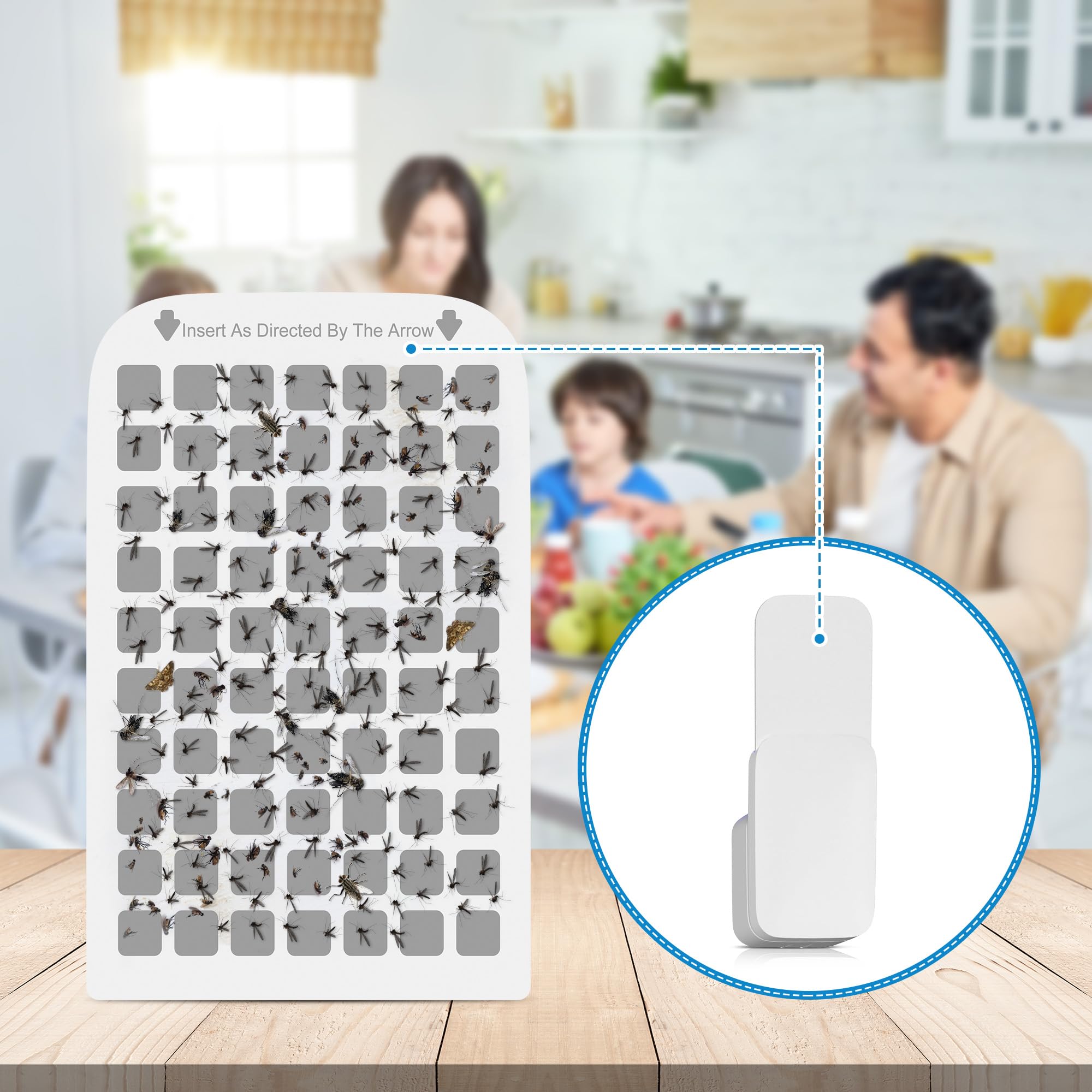 Qualirey 30 Pack Flying Insect Trap Refill Compatible with Mosalogic Fly Traps, Insect Trap Glue Board Refills, Replacement Sticky Glue Cards for Insect Bug Mosquito Gnat Fruit Fly Trap Indoors, Gray
