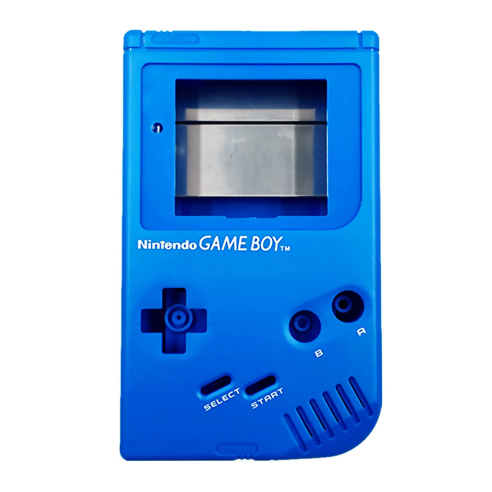 Point-to-Point Fit GB IPS Housing Shells Blue Color Replacement, Compatible with for Nintendo Gameboy Classic Console, Brightness Display Screen Special Case Shell Enclosure with Screws Set