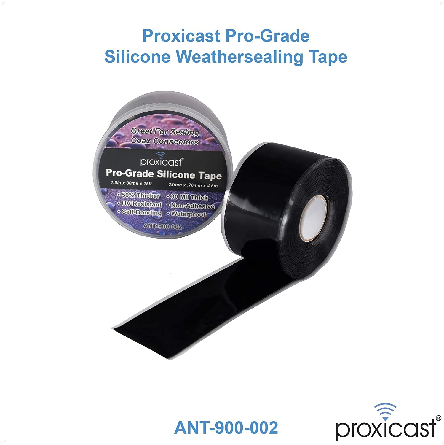 Proxicast 10 dBi 4G/5G/WiFI Omni Antenna + 10 ft Pro-Grade Coax Cable + Free Tape Bundle (ANT-126-002-BDL-10)
